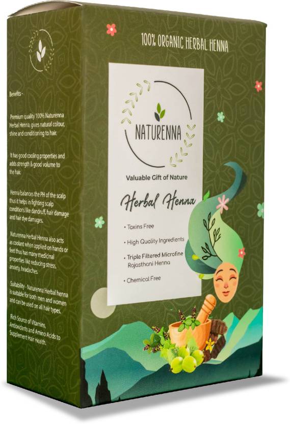Naturenna 100% Natural Herbal Henna (Mehandi) Powder for Hair Colour ...