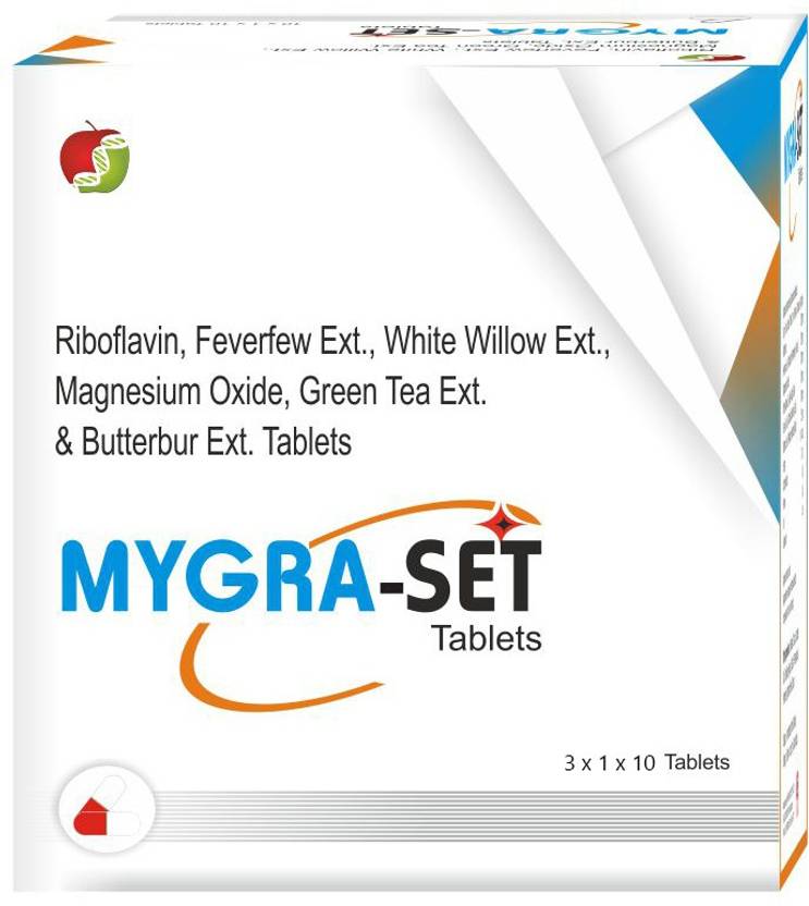 MYGRA SET RIboflavin, Feverfew, White Willow - Migraine Headache Relief ...