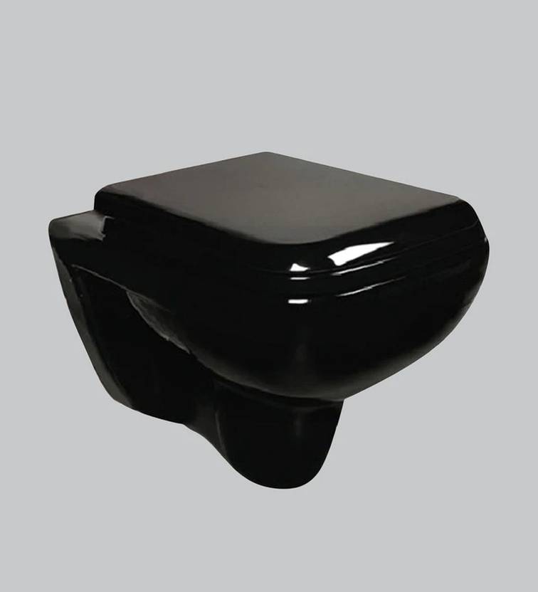 Joyo Cera Black (WC) Black Wall Mounted Water Closet ( Commode ) With ...