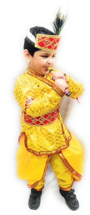 Shree Balaji Fancy Dress Krishna Costume/Janmashtami/Kanha/Bal Krishna ...