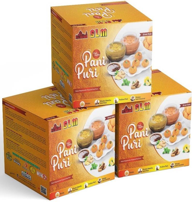 SLM Spices Pani Puri Golgappe Puchka Kit (Pack Of 3) With Ready To Fry ... SLM Spices Pani Puri Golgappe Puchka Kit (Pack Of 3) With Ready To Fry ...