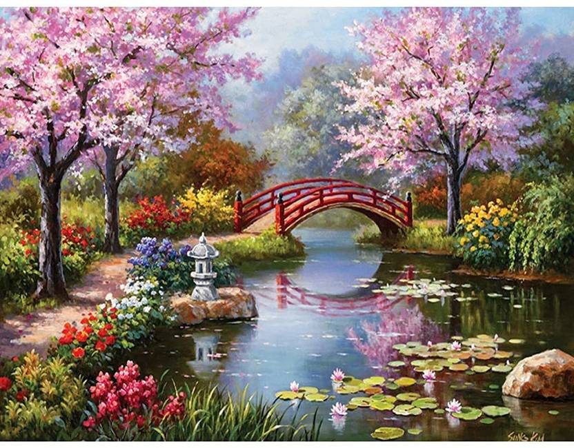 HASTHIP FLOSTRAIN DIY 5D Diamond Painting Kit for Adults Kids Canvas 11 ...