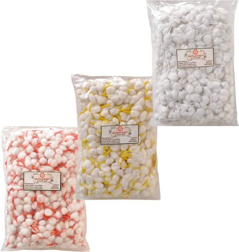 Om Phool Batti Cotton Wicks || Diya Batti For Pooja || Handmade Diya ...