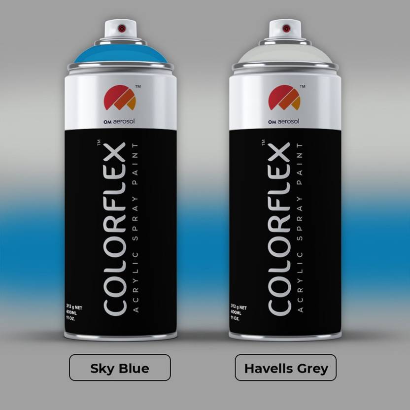 colorflex Sky Blue & Havells Grey Spray Paint 400 ml Price in India ...
