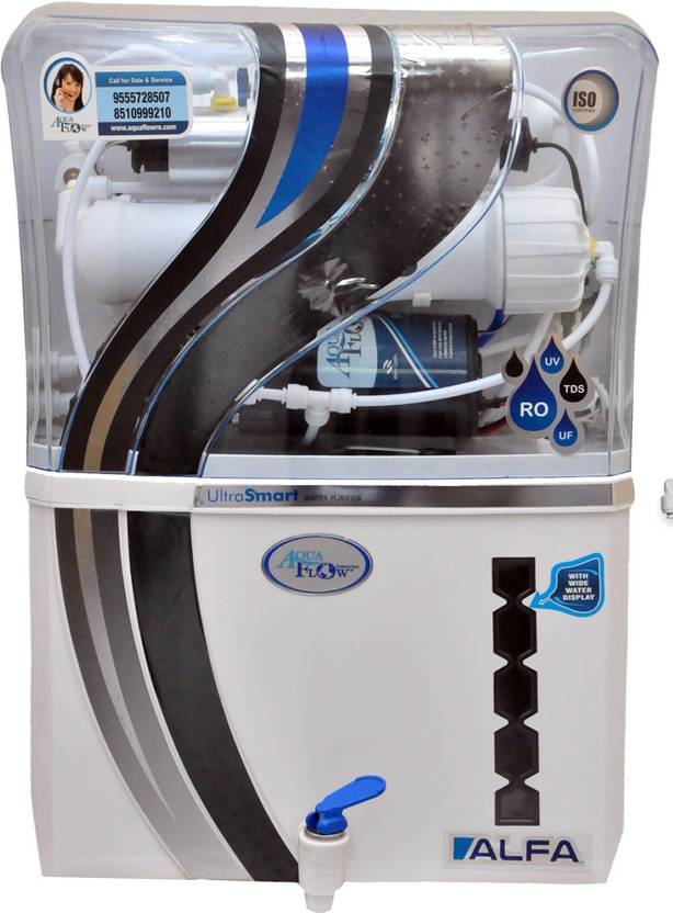 Aqua Flow Enterprises Aquaflow Alfa Transparent 12 L RO + UF + UV + UV ...