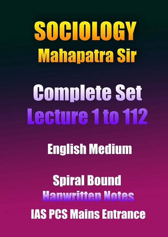 Mahapatra Sir Complete Sociology Class Notes With 5 Years Question ...