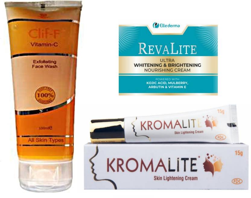 Ellederma 1 Revalite cream With 1 Kromalite cream and 2 Clif-f face ...