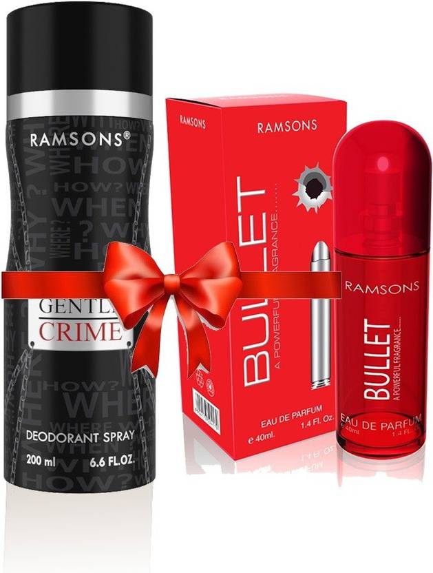 RAMSONS COMBO of Bullet- Perfume 40ml + Gentle Crime Deodorant Spray ...