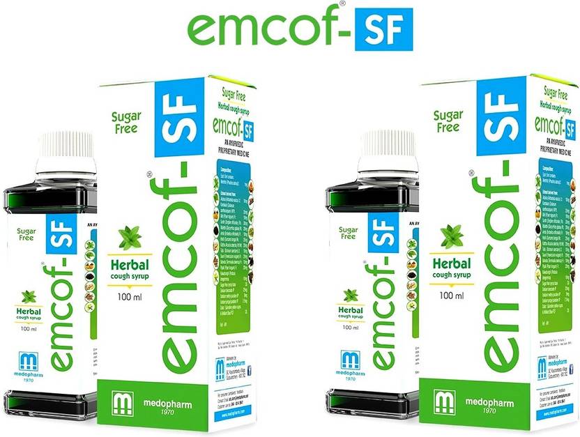 Emcof Sf : Herbal Cough Syrup For Fast Relief : Safe For Diabetes ...