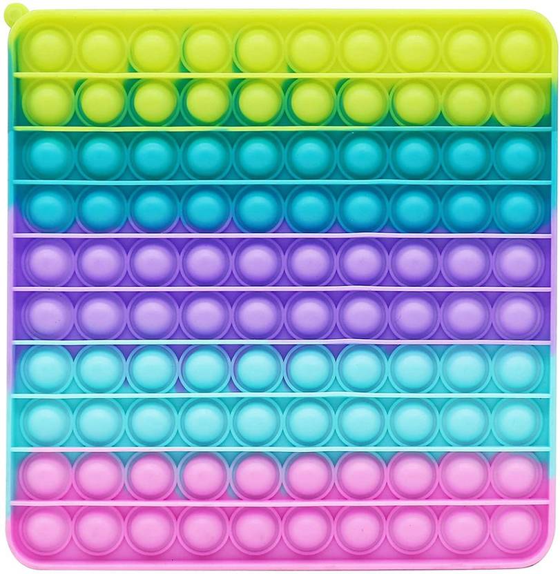 Garvil Big Size Pop 100 Bubbles Square Push Pop Bubble Fidget Sensory ...