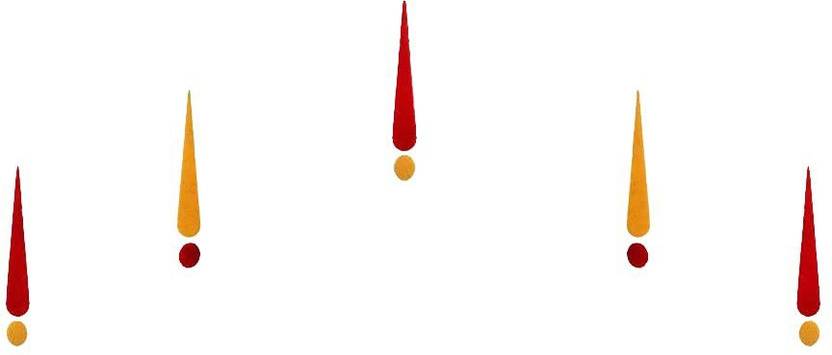 Comet Busters Long Traditional Red and Yellow Bindi (25 mm) (BV486 ...