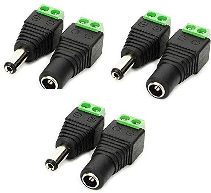 ATEKT DC Pin Connector 3 Male DC+ 3 female DC Pin Connector Male Wire ...