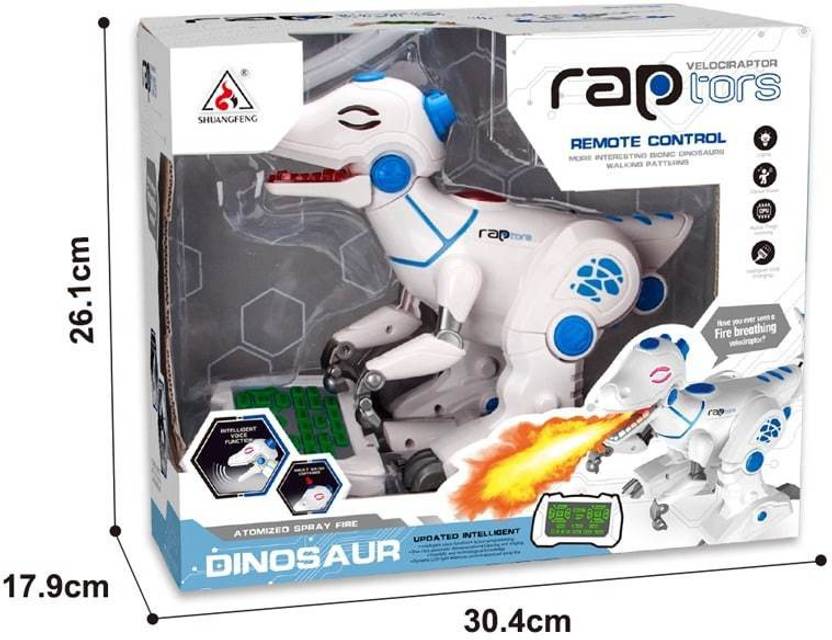 SKY BLUE ENTERPRISE Remote Control Robot Raptor Dinosaur Toy Fire ...