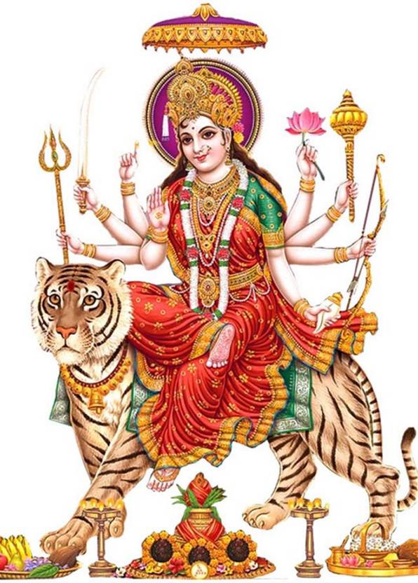 Hindu Religious Sticker Poster|Maa Shera Wali Poster|Sticker Poster For ...