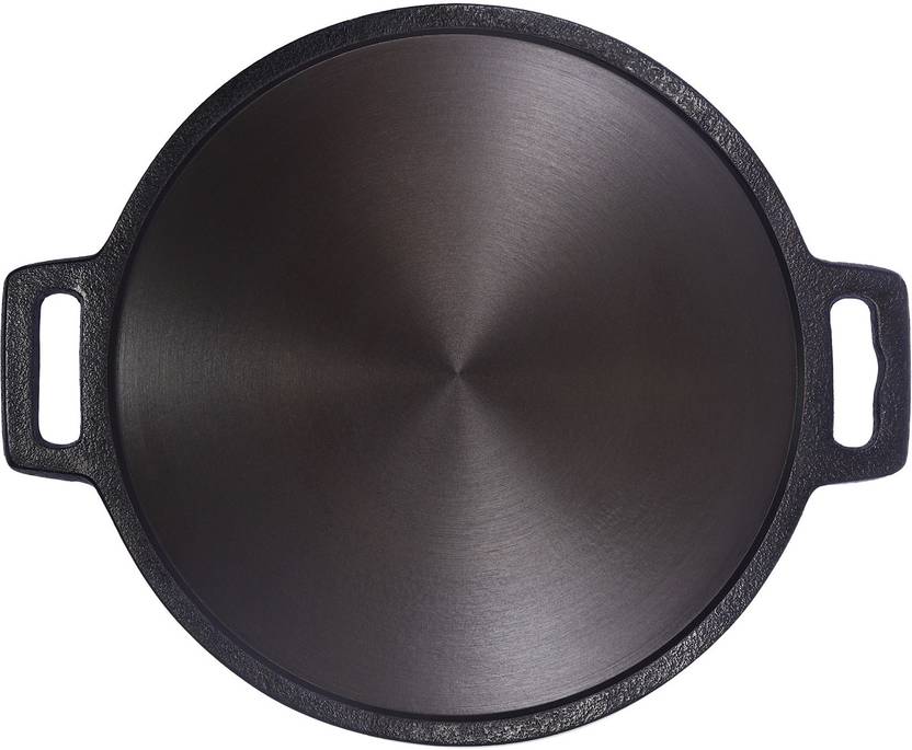 ziloty 12 inch double handle Seasoned cast Iron Flat dosa Non Stick ...
