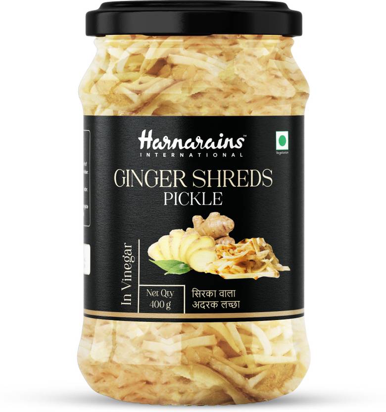 Harnarains Ginger Shreds in Vinegar, Shredded Ginger Slices, Oil Free ...