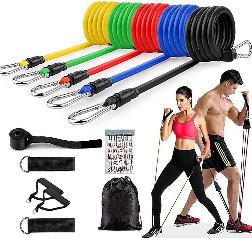 ECO SHOPEE 11 Pcs. Gym Power Resistance Band/Workout/For Pull ups ...