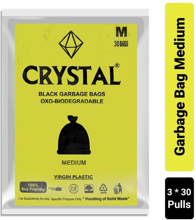 CRYSTAL Oxo-biodegradable Medium 90 bags Garbage Bag Pack Of 90 Price ...