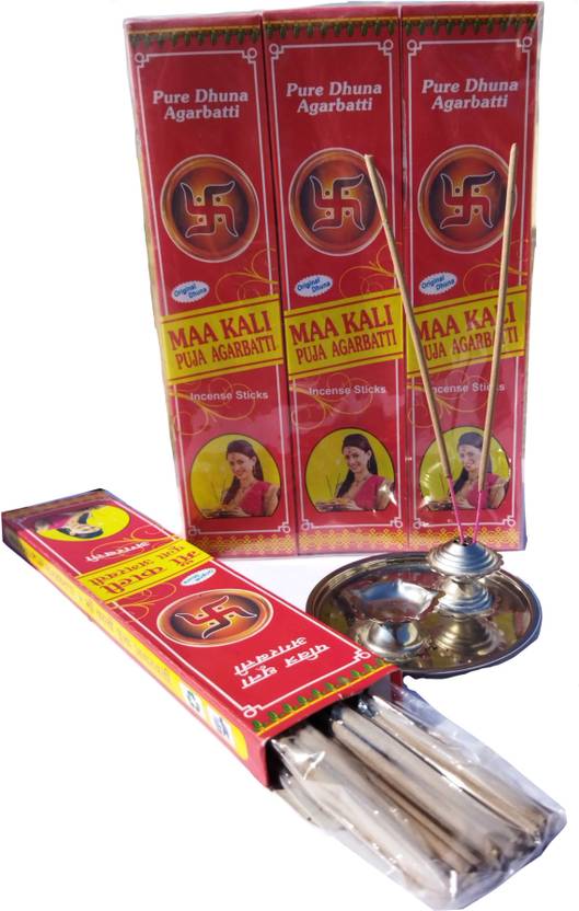 Maa Kali Puja Agarbatti Pure Dhuna Incense Sticks Pack of 3 Dozens ...