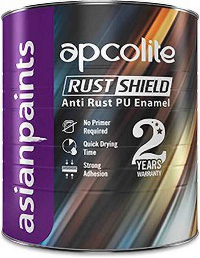 Asian Paints APCOLITE RUSTSHIELD ANTI RUST PU ENAMEL - BLACK 1 LTR ...