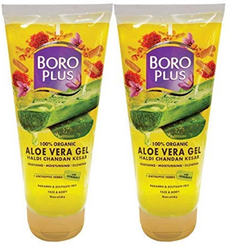 BOROPLUS Aloe Vera Gel with Haldi, Chandan & Kesar|Moisturised Skin ...