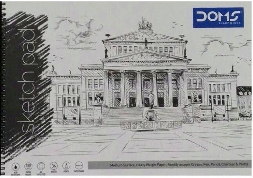 DOMS Sketch Pad A4 Spiral Bound 36 Sheets 150 GSM Sketch Pad Price in ...