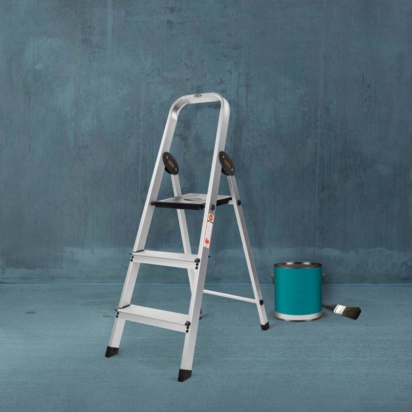 Bathla Advance Carbon 3 Step Aluminium Ladder for Home (Black ...