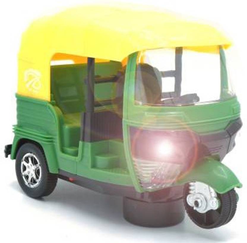 IndusBay Bump & Go Auto Rikshaw Toy with Attractive Light Sound ...