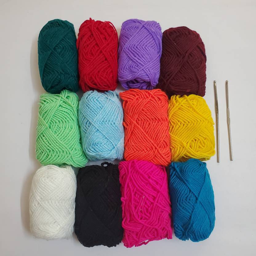 ShopTalk Woolen thread ( pack of 12 woolen and 2 Stainless Steel ...