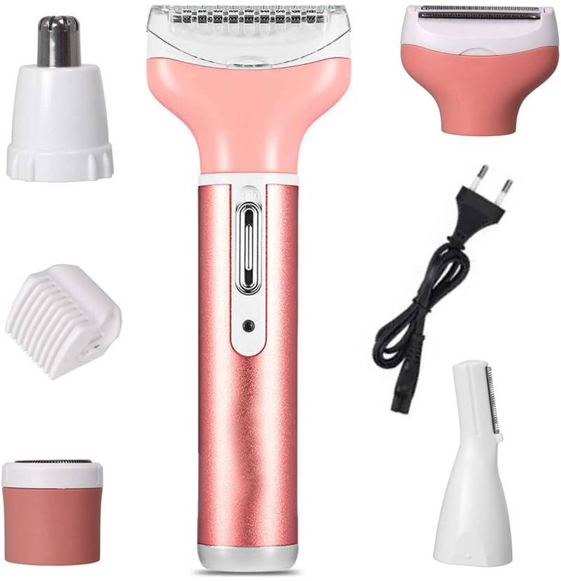 NJHUY Multifunctional 4 in 1 Rechargeable Women Body Shaver Beard ...