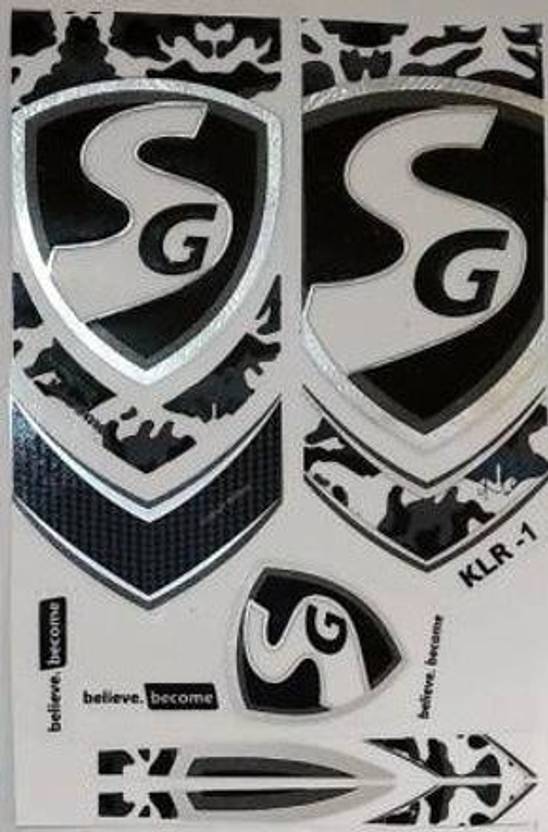 SG DC KLR-1 CRICKET BAT STICKER COMBO (STICKER+ANTI SCUFF SHEET+ GRIP ...