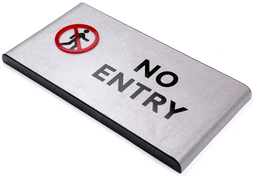 MYSIGN Wooden NO ENTRY Sign Board Nameplate (6"X12") Name Plate Price ...