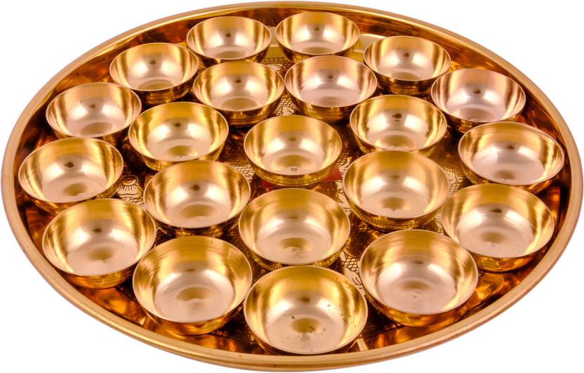 Diwali Lamp For House Set Of 4 Diya Deepak Pooja Item Brass Oil Lamp ...