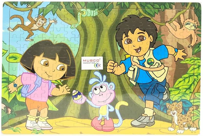 Mubco Wooden Cartoon Dora The Explorer Theme Jigsaw Puzzles Game ...
