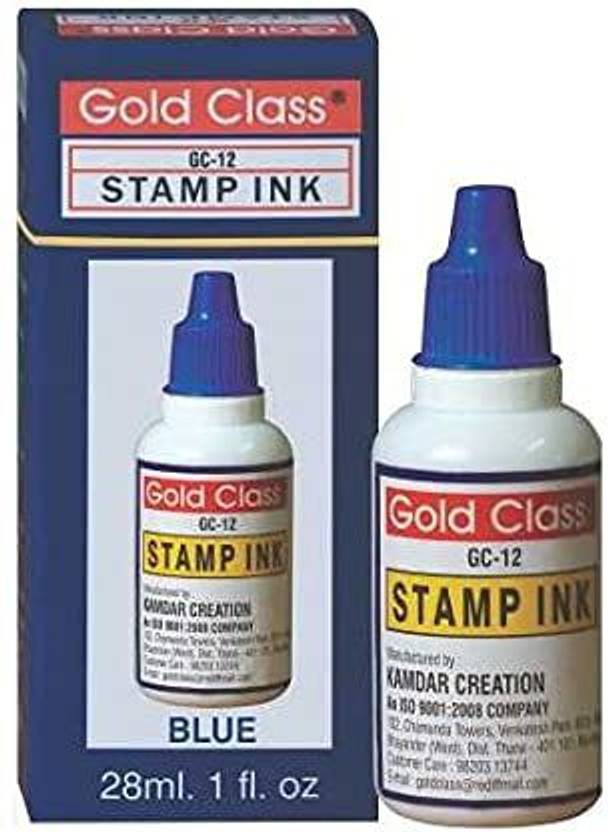 GoldClass Stamp Ink for Self Ink and Reinking for All Stampads(28ml ...