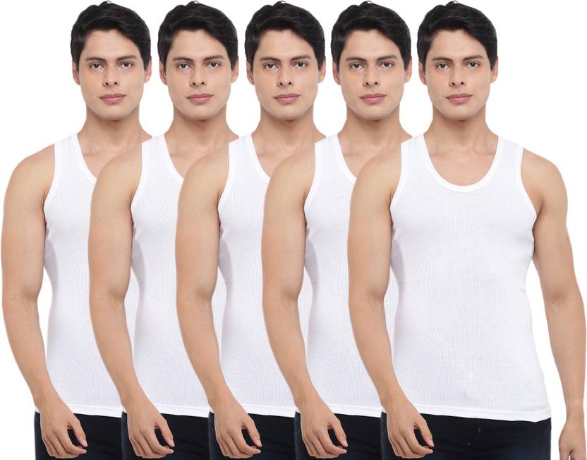 Dollar Bigboss Men Vest - Buy White Dollar Bigboss Men Vest Online at ...