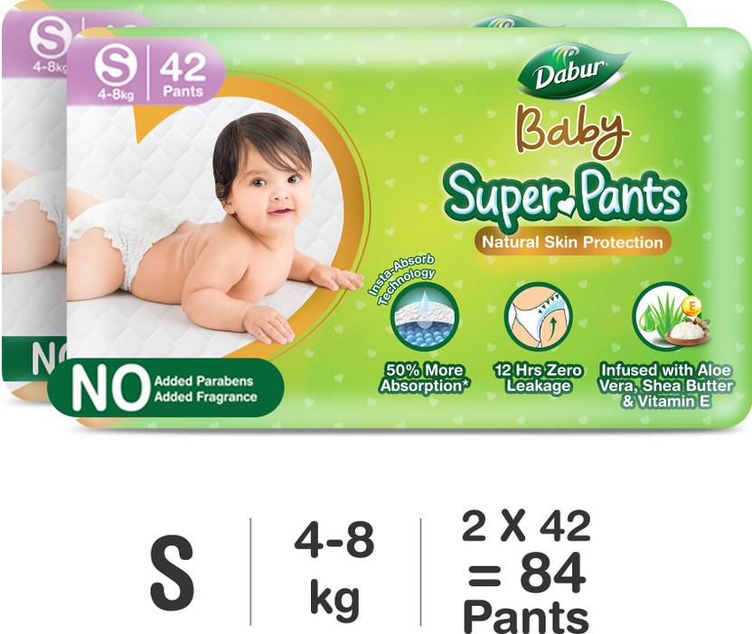 Dabur Baby Super Pants | Diaper Infused with Aloe Vera, Shea Butter ...