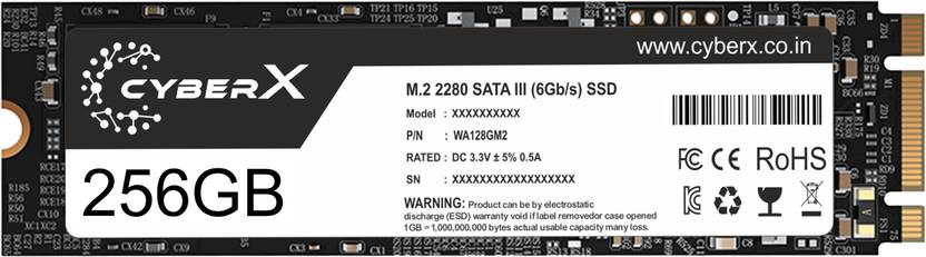 CYBERX CYM-280-M 256 GB Laptop Black SATA III Internal Solid State ...
