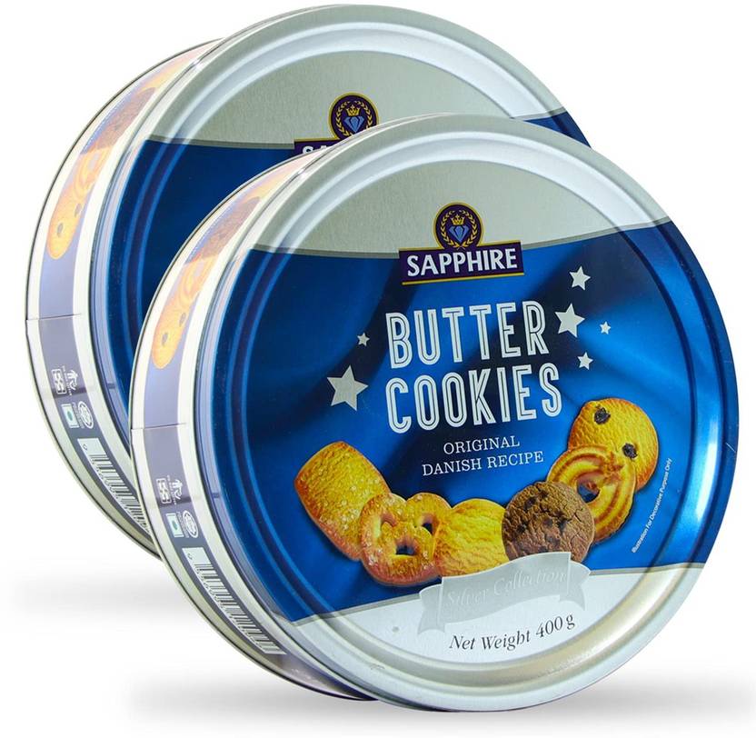 Sapphire Butter Cookies Gift Box - Silver Collection (Butter & Choco ...