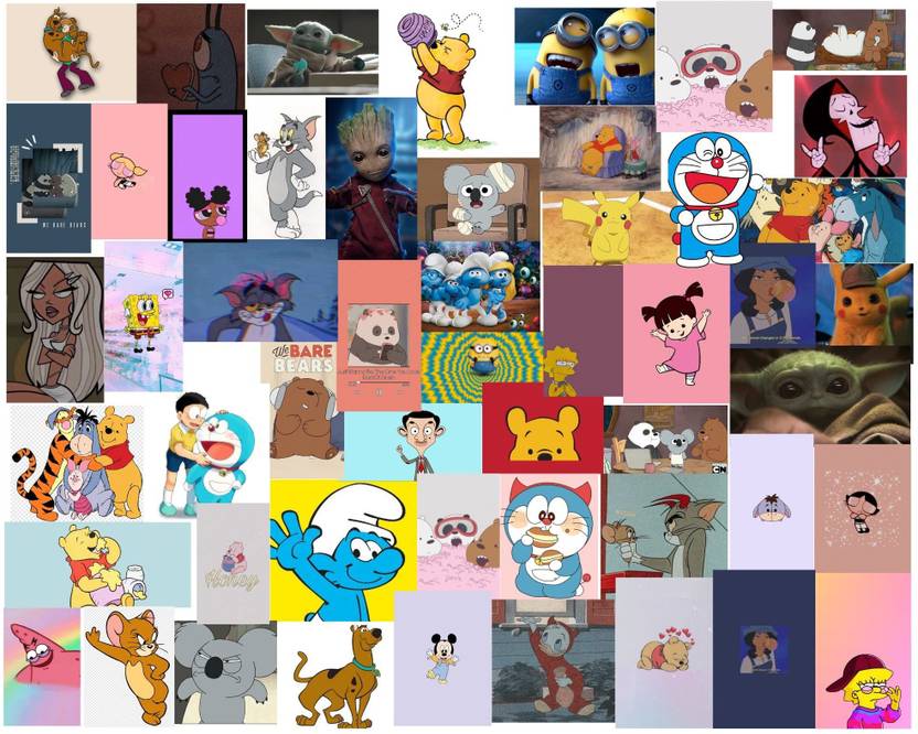 Anime Cartoons Aesthetic for Wall Collage 50+5PCS Photographic Paper ...