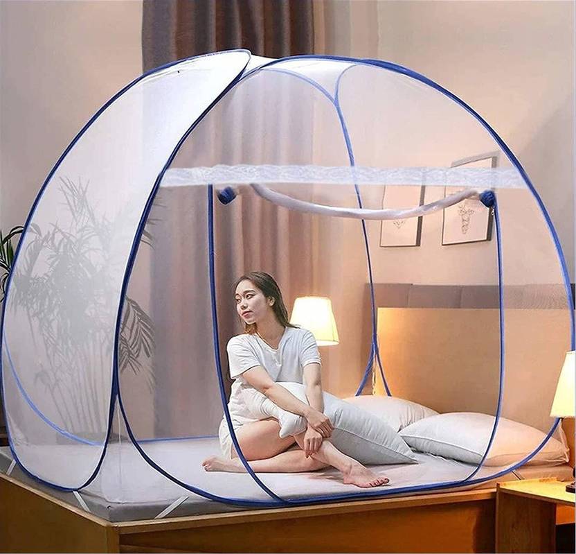 Derma Organic Polyester Adults Washable Polyester Adults Mosquito Net/Machhardani - Foldable ...