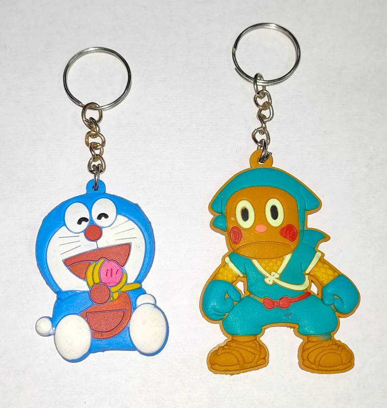 Eshan RUBBER CARTOON Character DORAEMON AND NINJA HATTORI Key Chain ...