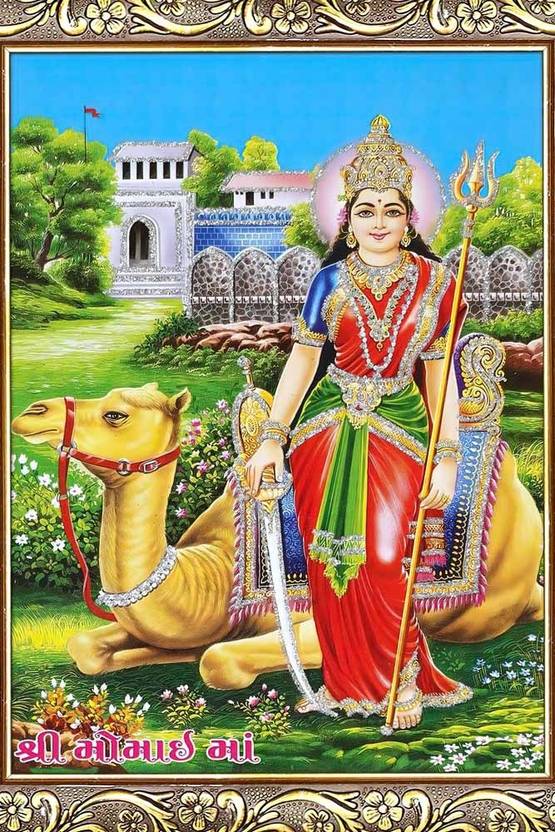 Goddess Dasha Maa Momai Maa Religious Waterproof Vinyl Sticker Poster ...