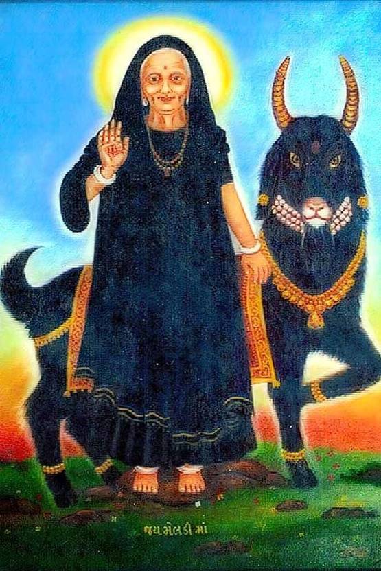 Goddess Meldi Maa Religious Waterproof Vinyl Sticker Poster || (12 inc ...