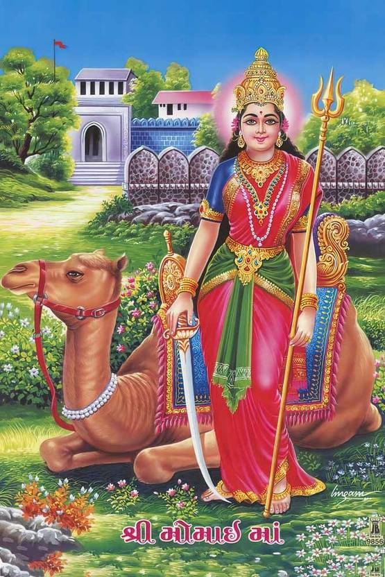 Goddess Dasha Maa Momai Maa Religious Waterproof Vinyl Sticker Poster ...