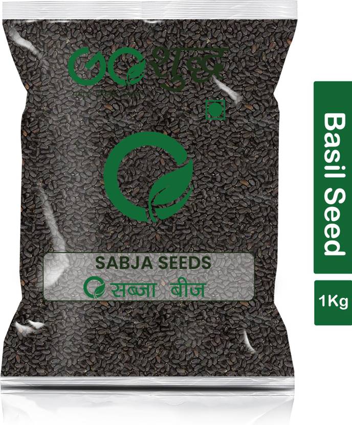 Goshudh Premium Quality Sabja Seeds (Basil)-1Kg (Pack Of 1) Basil Seeds ...
