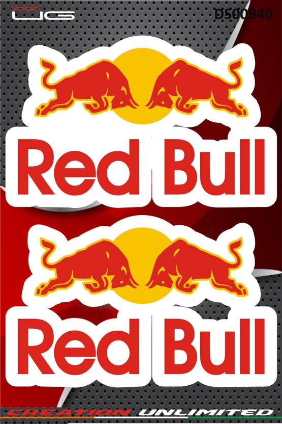 Golden Fox 15.24 cm MULTICOLOR RED BULL STICKERS FOR ALL BIKES AND CARS ...