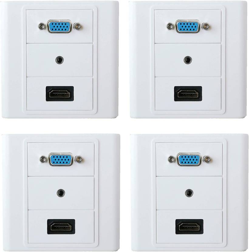 ELECTRO WOLF TV-out Cable HDMI / VGA / AUX Multimedia Modular Wall ...