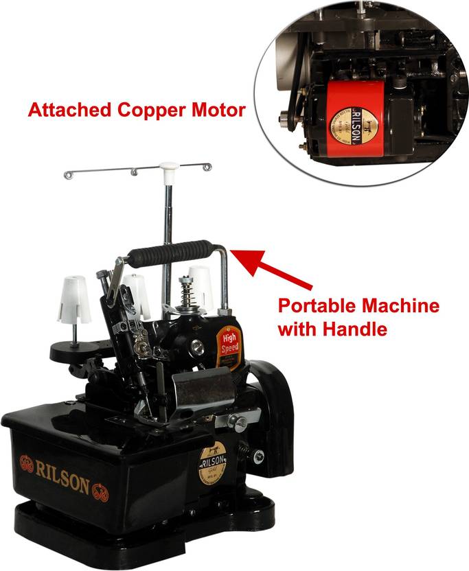 Rilson Portable Overlock Machine with Copper Motor Overlocker Sewing ...