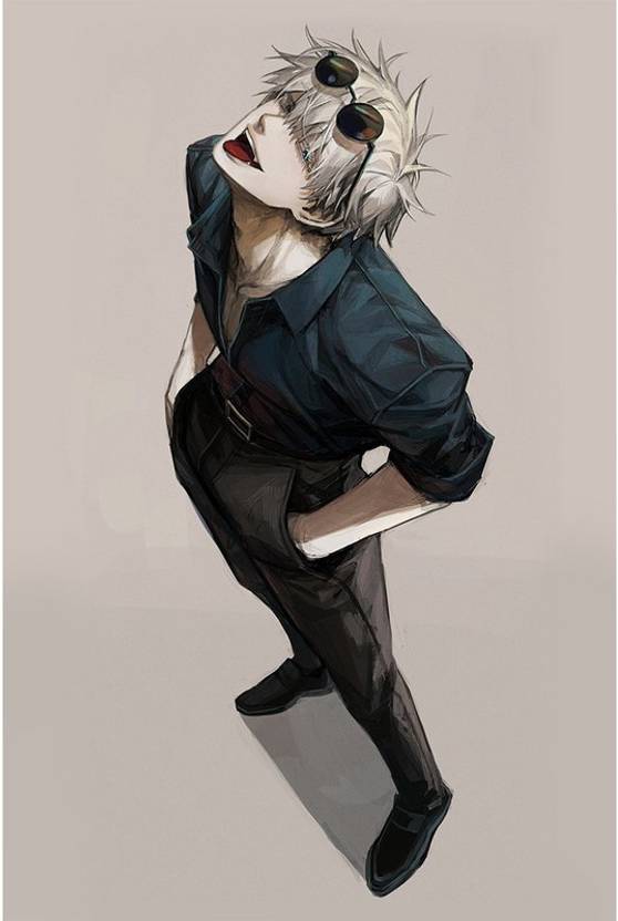Satoro Gojo with glasses jujutsu kaise wall poster REDCLOUD Paper Print ... Satoro Gojo with glasses jujutsu kaise wall poster REDCLOUD Paper Print ...
